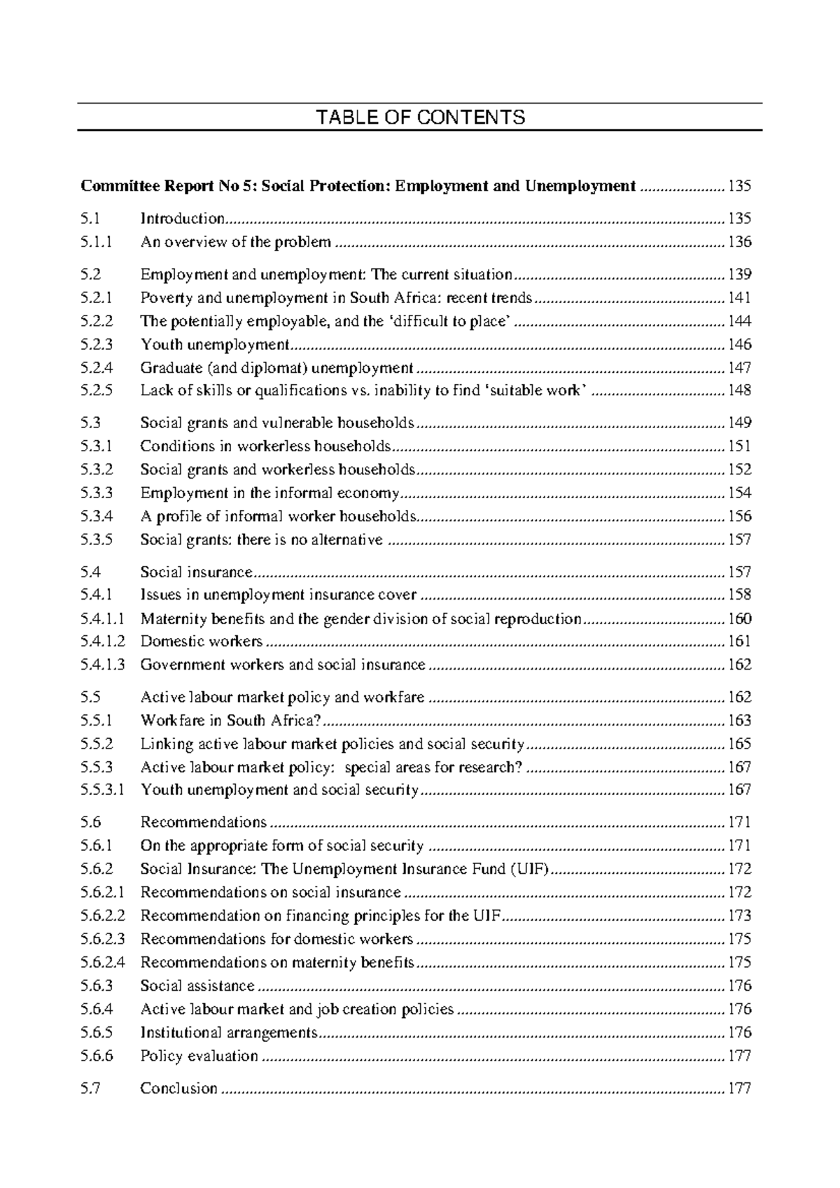Impact of grants on unemployment article 1 - TABLE OF CONTENTS ...