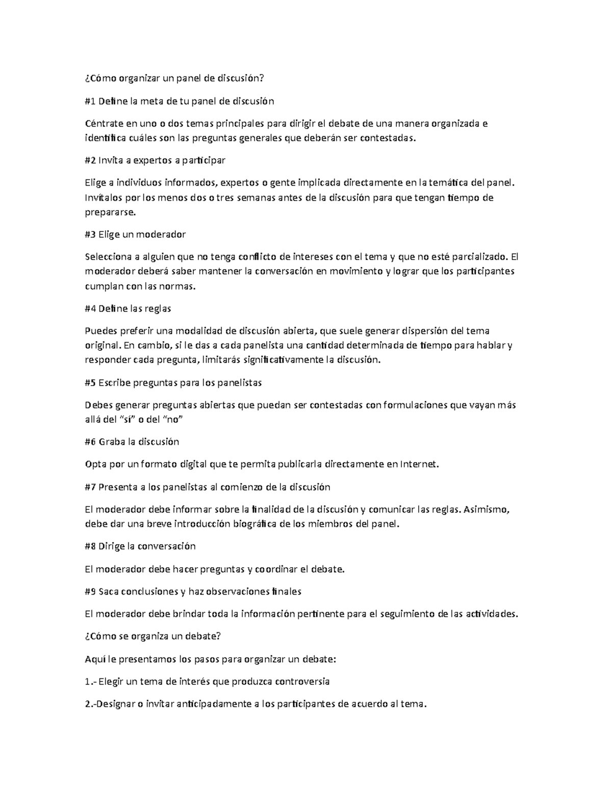 Cómo organizar un panel de discusión - ¿Cómo organizar un panel de ...