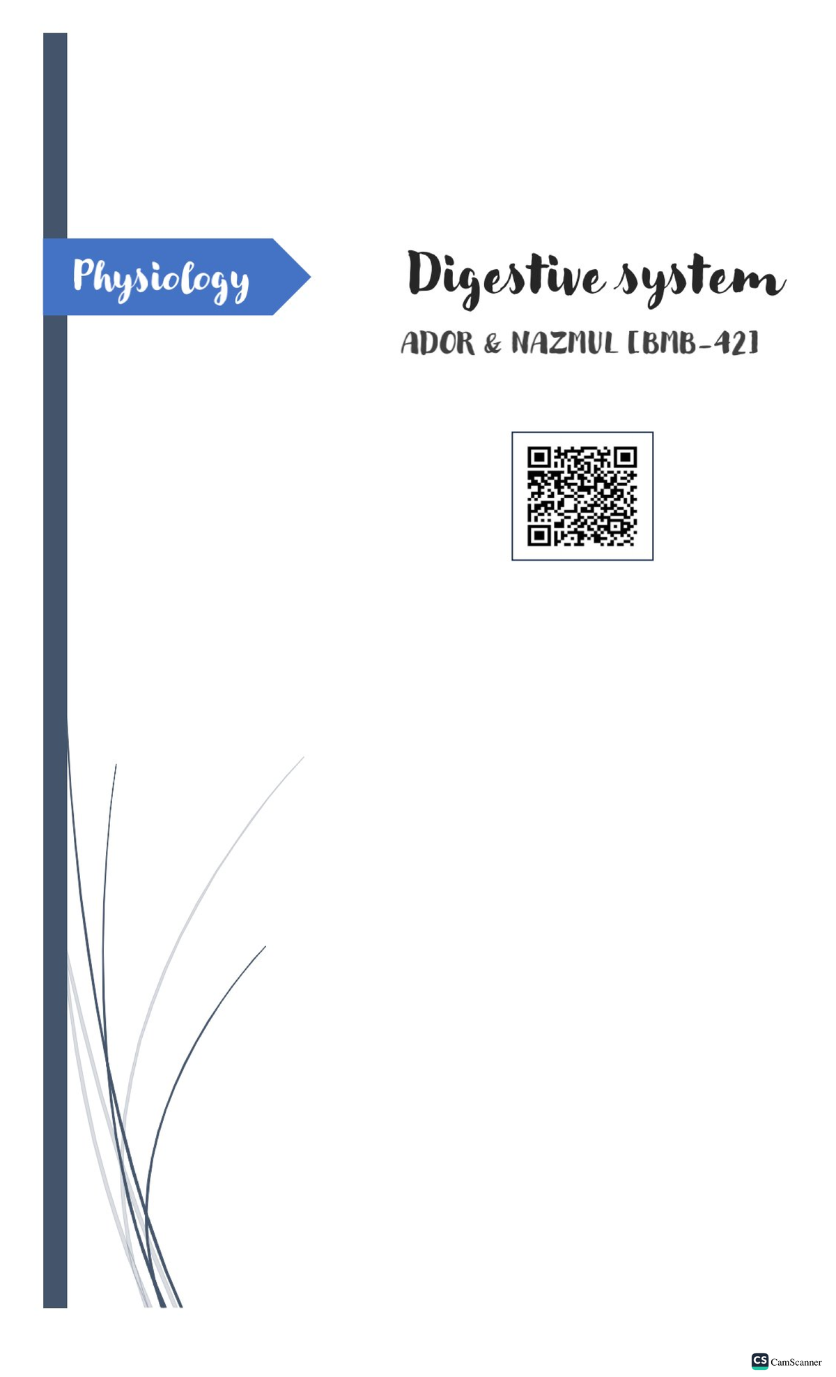 Digestive System by Nazmul & Jayed - Biochemistry - Studocu