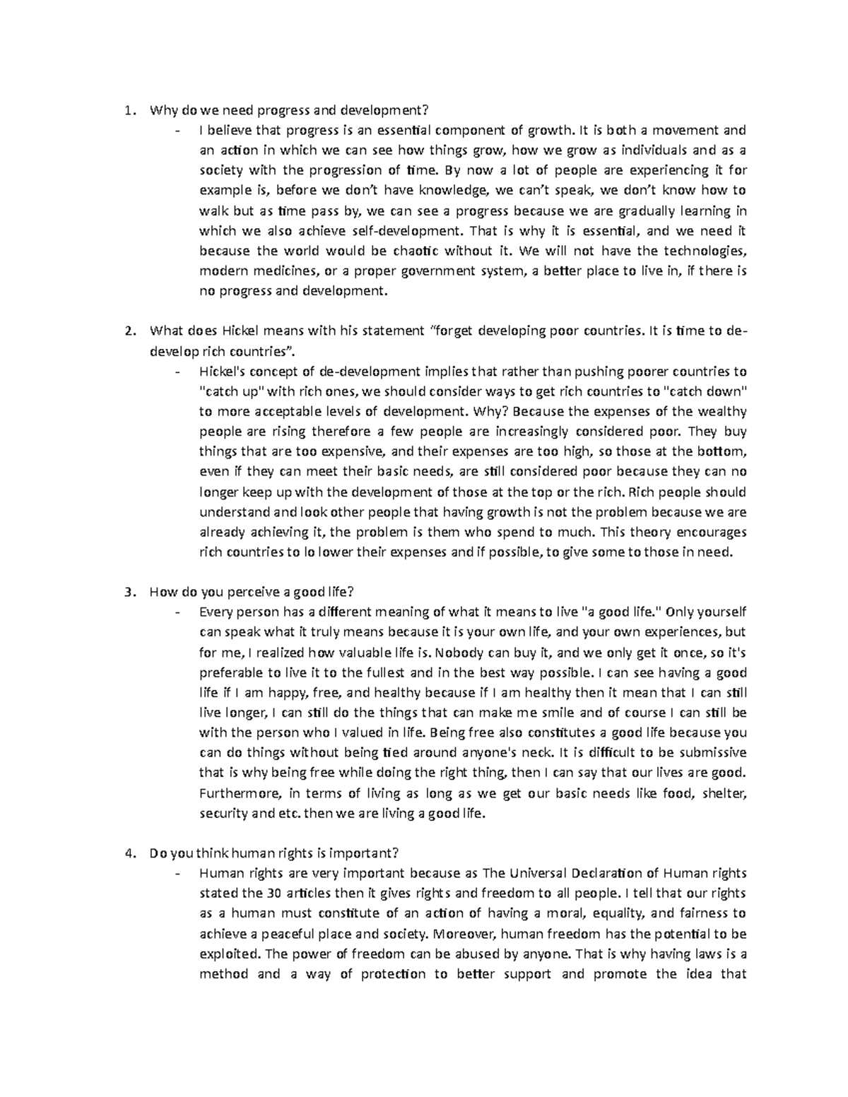 STS Activity Progress and Development - Why do we need progress and ...