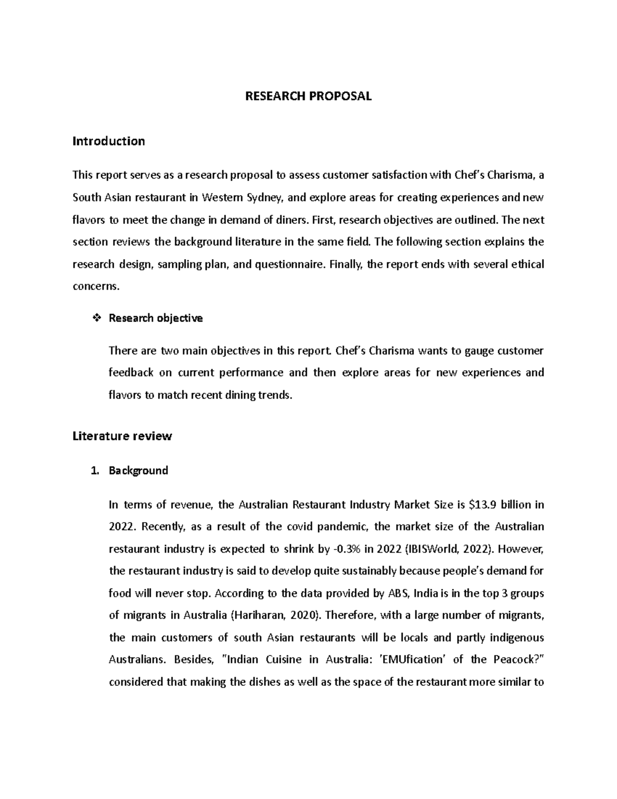 CI group project part A - CI report - RESEARCH PROPOSAL Introduction ...