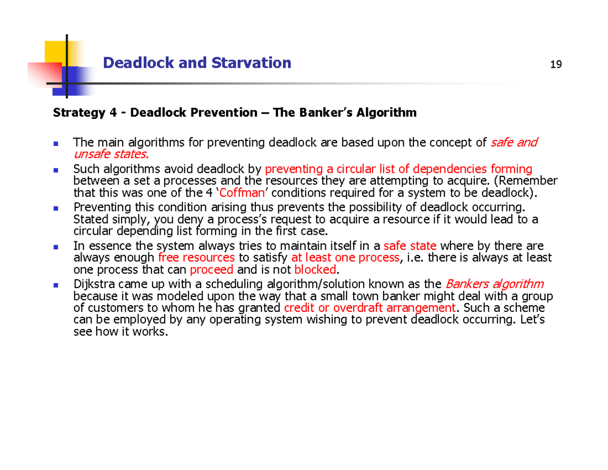 14 Deadlock and Starvation P2 - Strategy 4 - Deadlock Prevention – The ...