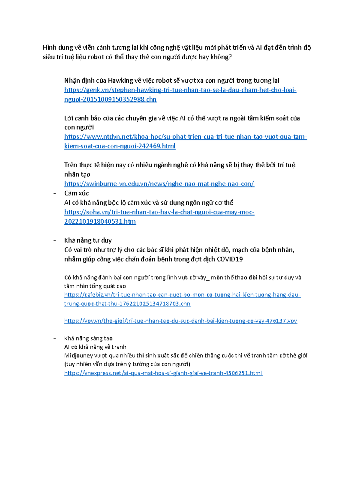 BT triết AI thay thế con người - Hình dung vềề viềễn c nh tả ương lai khi công ngh ệ v t li u m ...