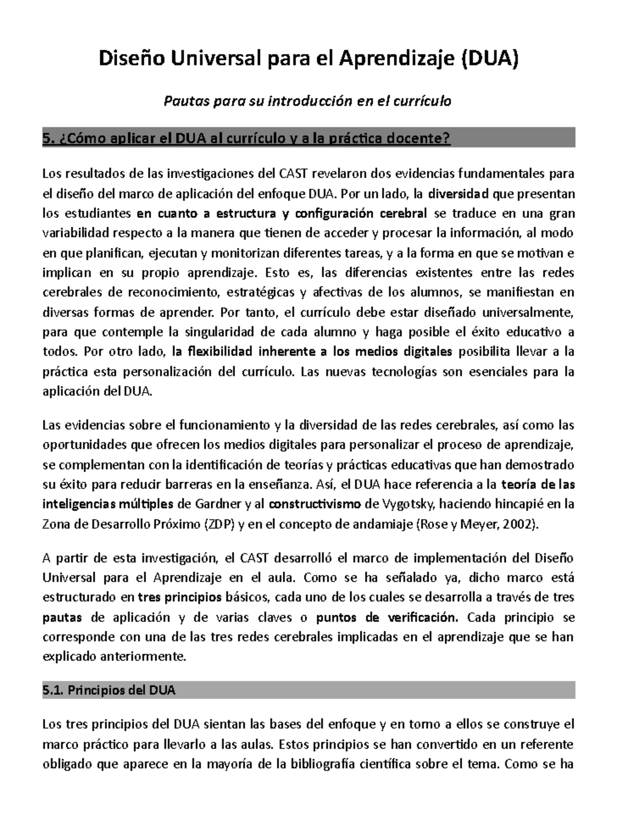 DUA DISEÑO UNIVERSAL DE APRENDIZAJE - Diseño Universal para el ...