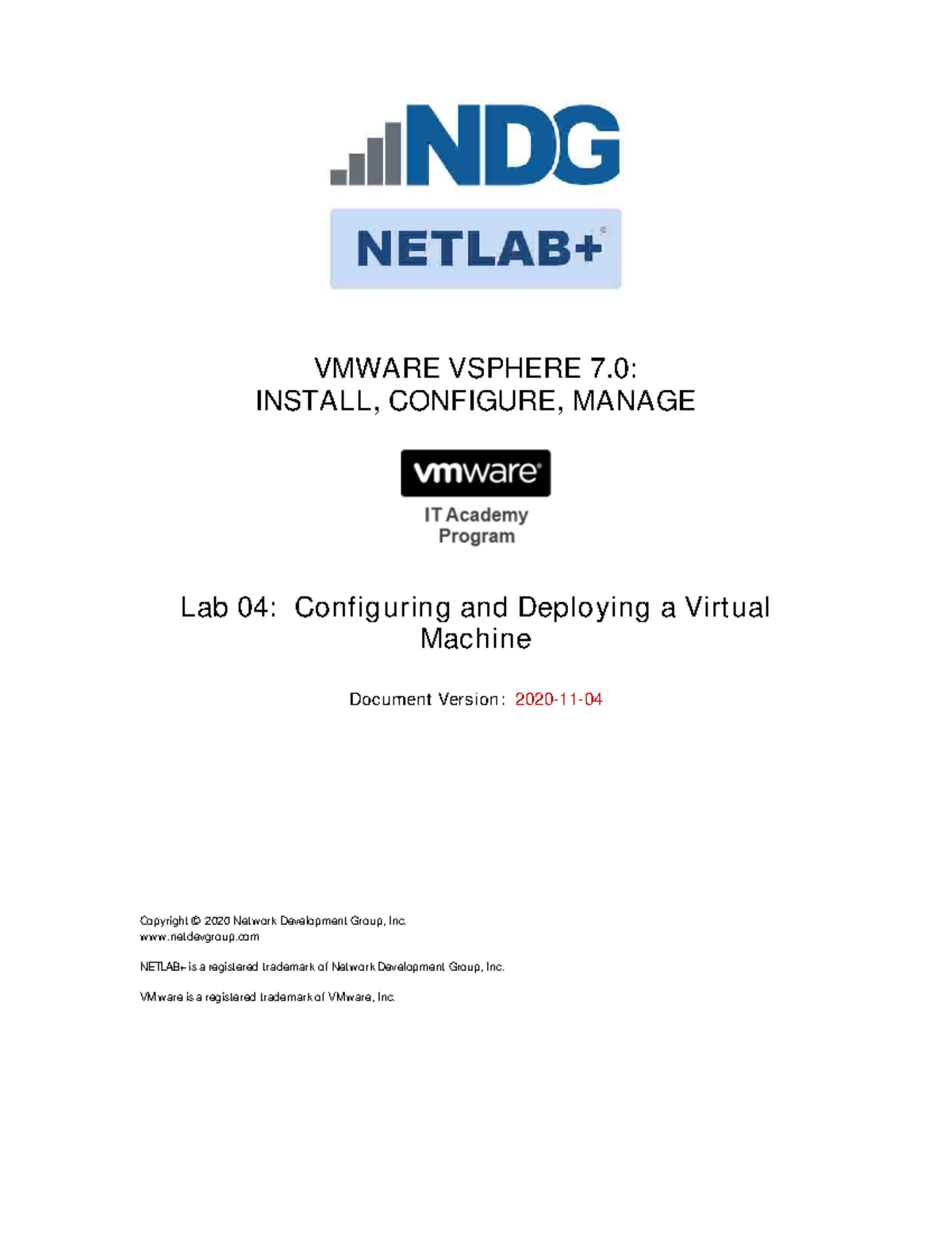 V Sphere ICM7 Lab 04 Configuring and Deploying a Virtual - VMWARE VSPHERE 7: INSTALL, CONFIGURE ...
