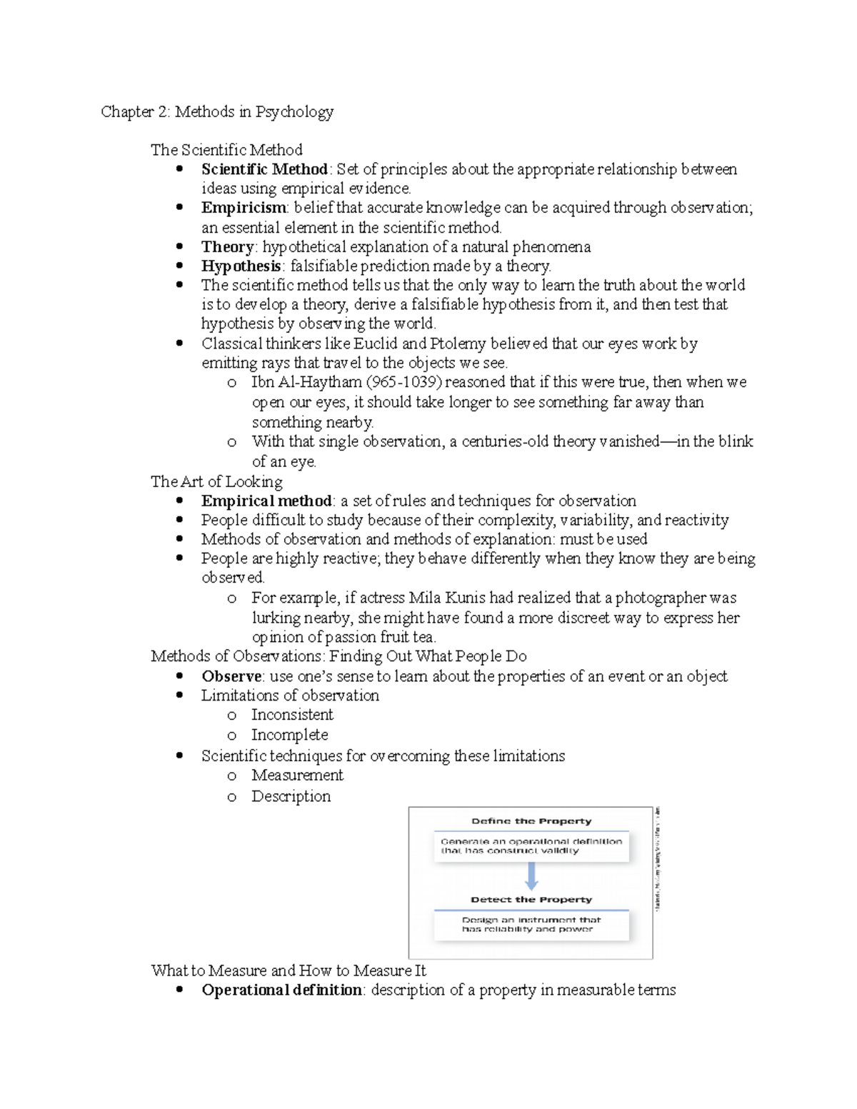 Chapter 2: Methods in Psychology - Chapter 2: Methods in Psychology The ...