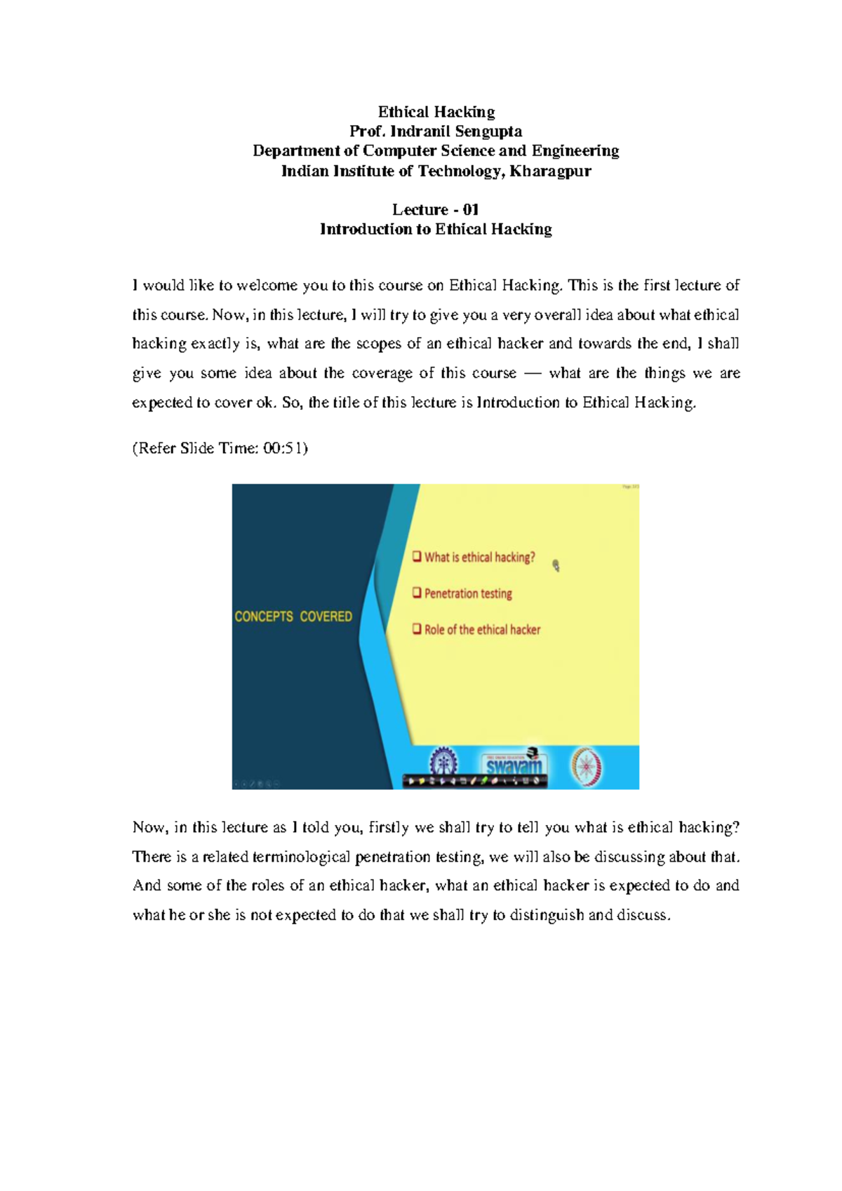 Lec1 Understanding Software Testing Lecture 1 Ethical Hacking Prof