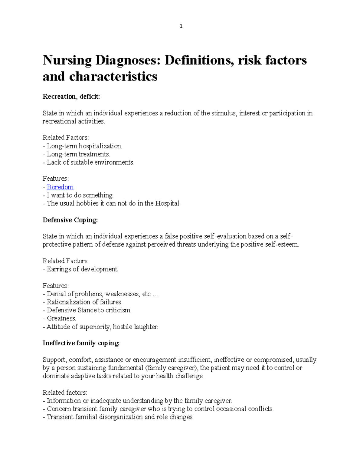 Nanda s diagnosing style - Nursing Diagnoses: Definitions, risk factors ...