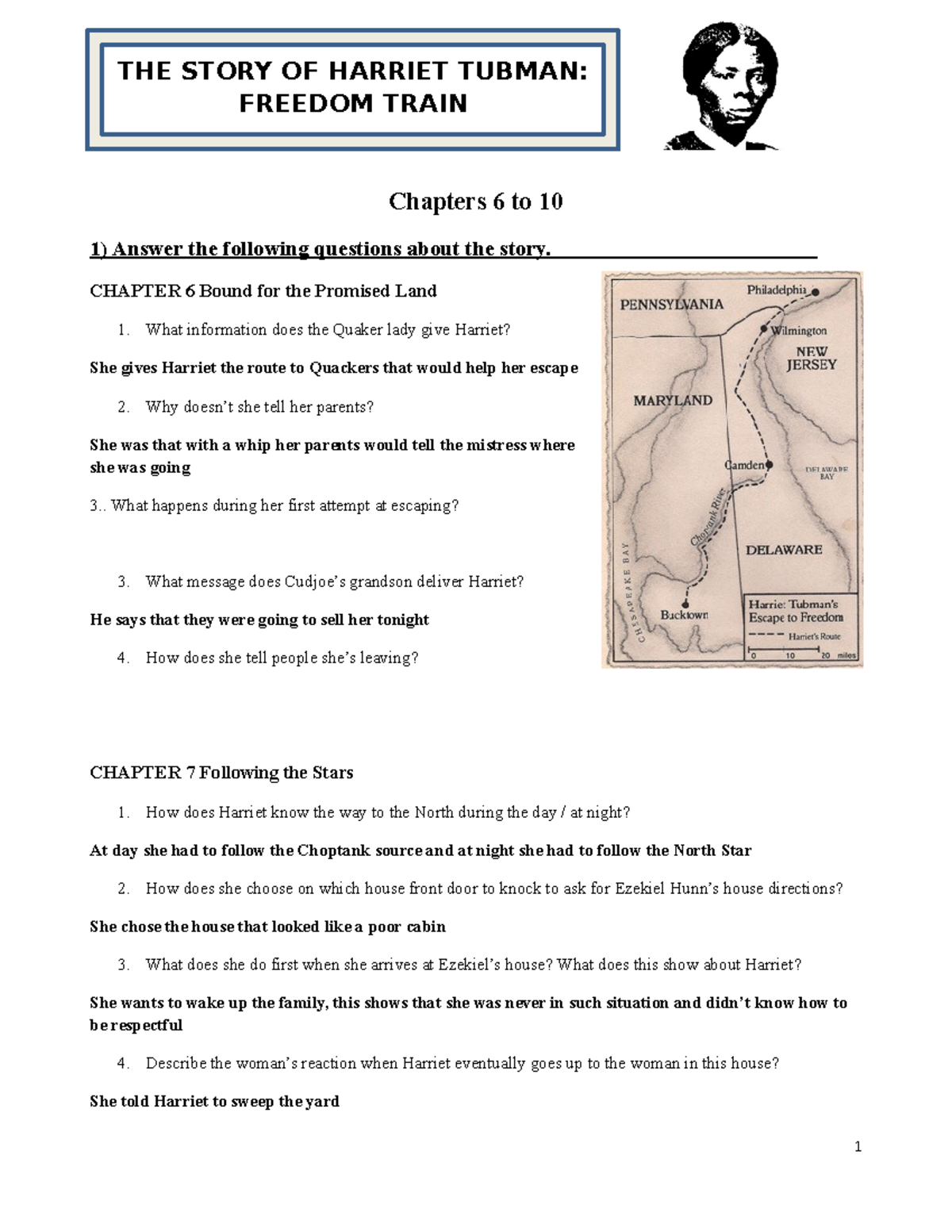 02- Harriet ch 6-10 - c'est un super bon livre - THE STORY OF HARRIET ...