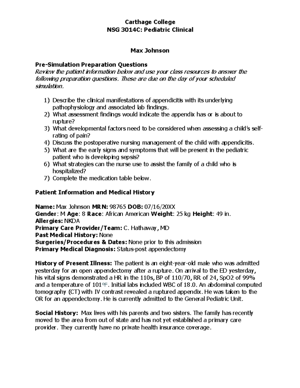 Sim-+Max+Johnson-+student+version+prep+questions - Carthage College NSG ...