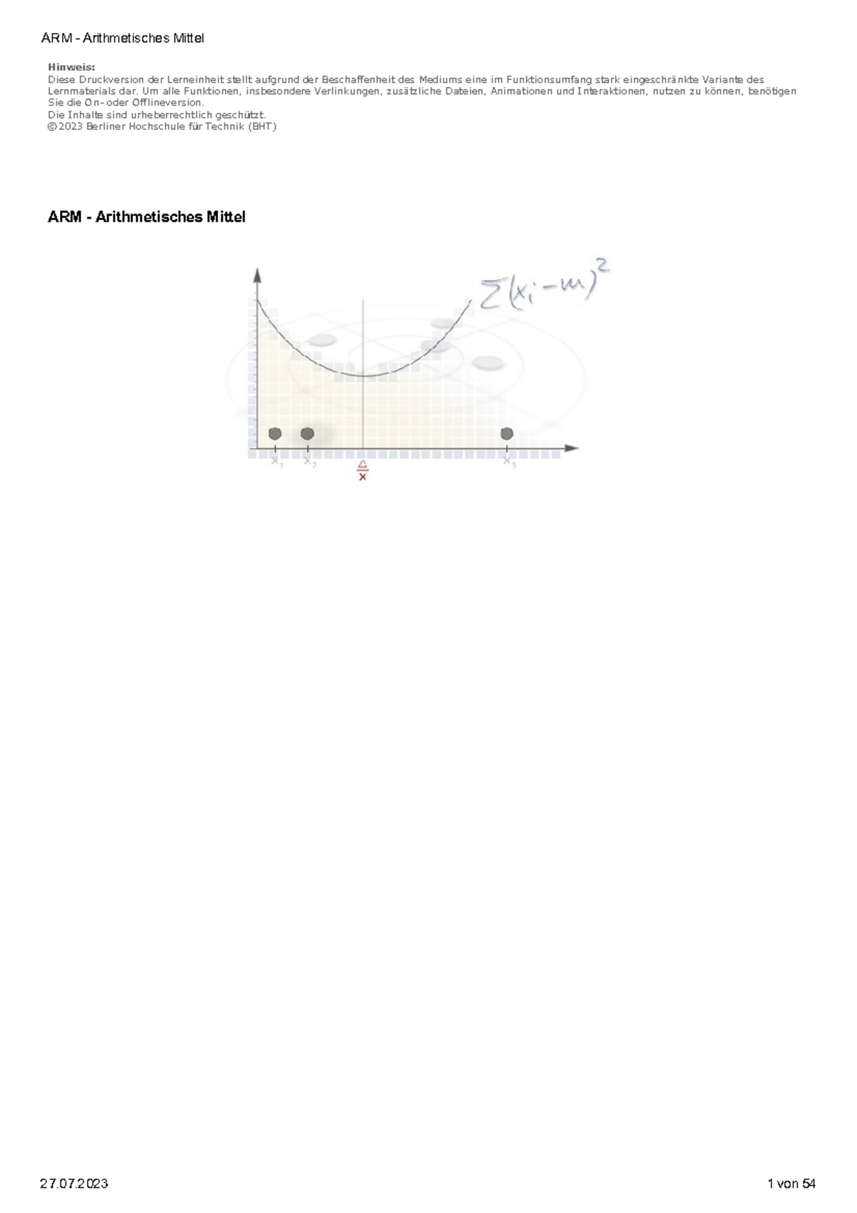 5 Vfhwms ARM-Arithmetisches Mittel - Hinweis: Diese Druckversion der ...