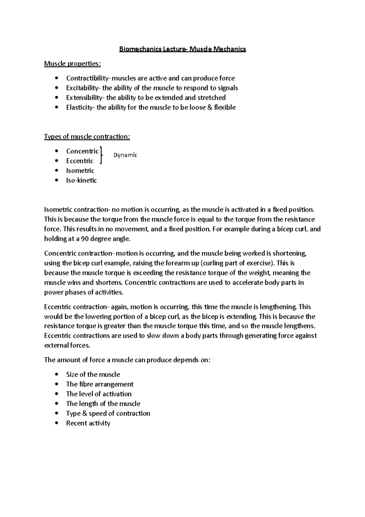 Biomechanical Basis of Human Movement- Muscle Mechanics - Biomechanics ...