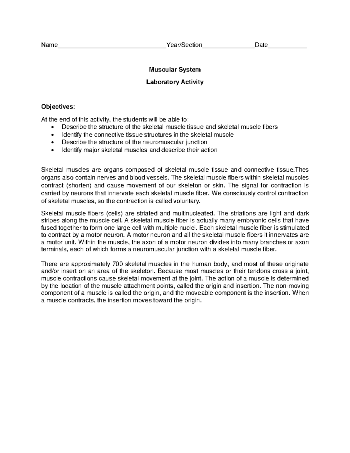 5 Muscular System - To help you study - - Studocu