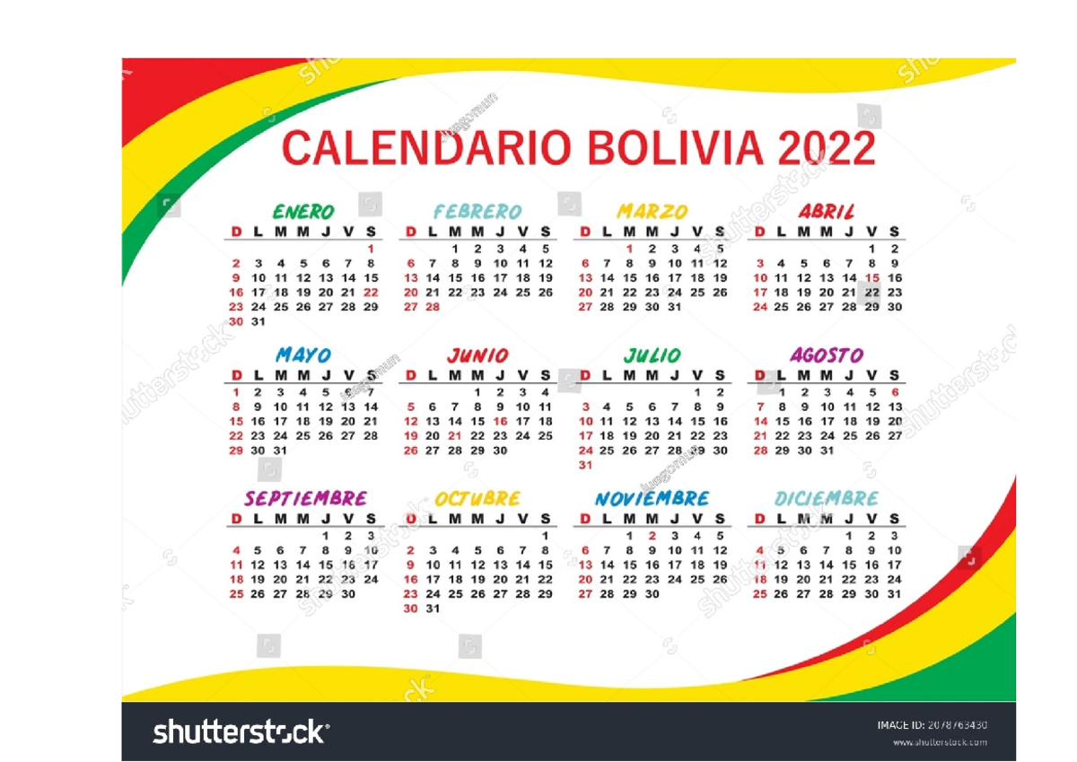 Doc5 - ABCD EEFG - CALENDARIO BOLIVIA 2022 ENERO FEBRERO MARZO ABRIL JV ...