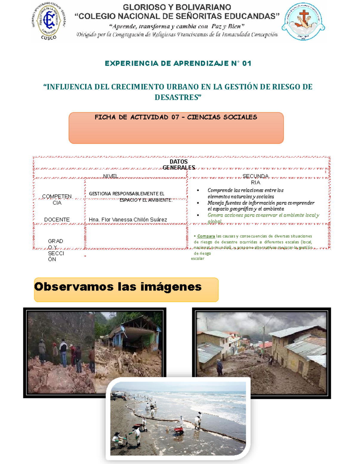 RUBI TIKA Vilca Huaranca - Actividad N° 07 CCSS terminado 23 - FICHA DE ACTIVIDAD 07 – CIENCIAS ...