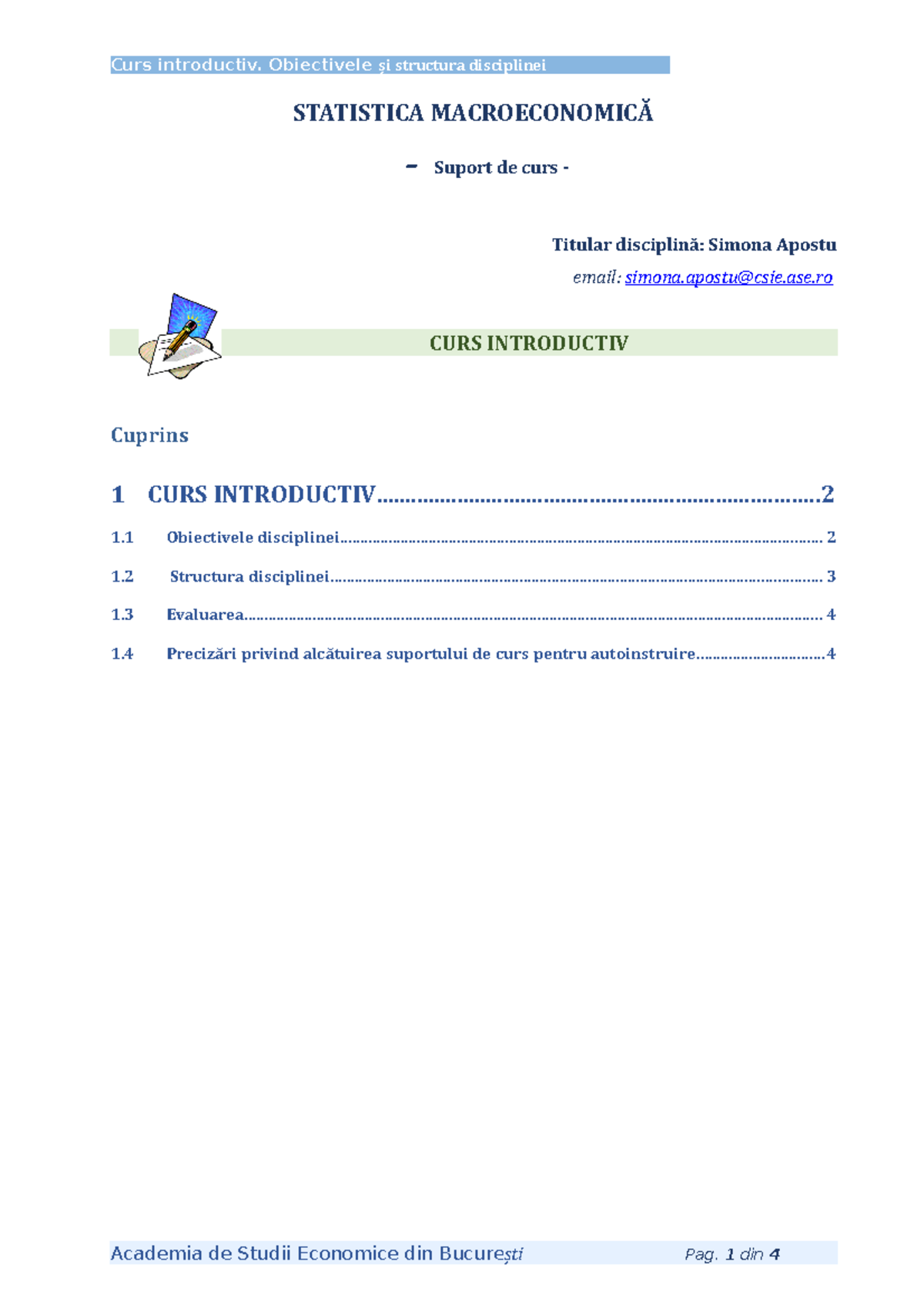 0. Curs introductiv Statistica macroeconomica - STATISTICA ...