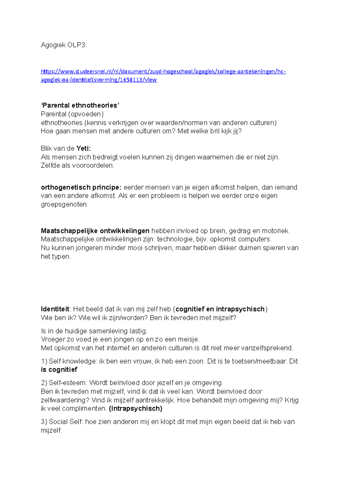 Agogiek OLP3 - Agogiek OLP3: - Studeersnel