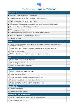 OSCE Checklist Abdominal Examination - OSCE Checklist: Abdominal ...
