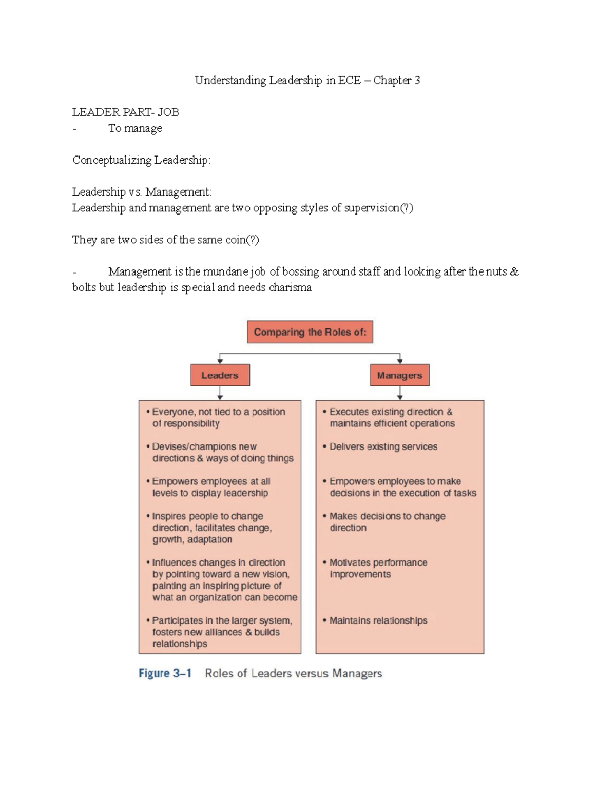 Chapter 3 Notes - Understanding Leadership in ECE – Chapter 3 LEADER ...