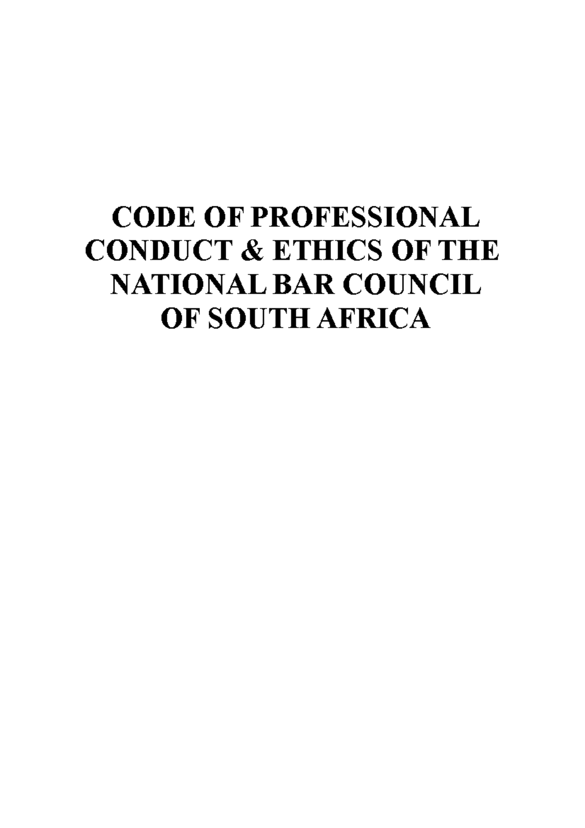 CODE OF Professional Conduct Ethics 2020 - CODE OF PROFESSIONAL CONDUCT ...