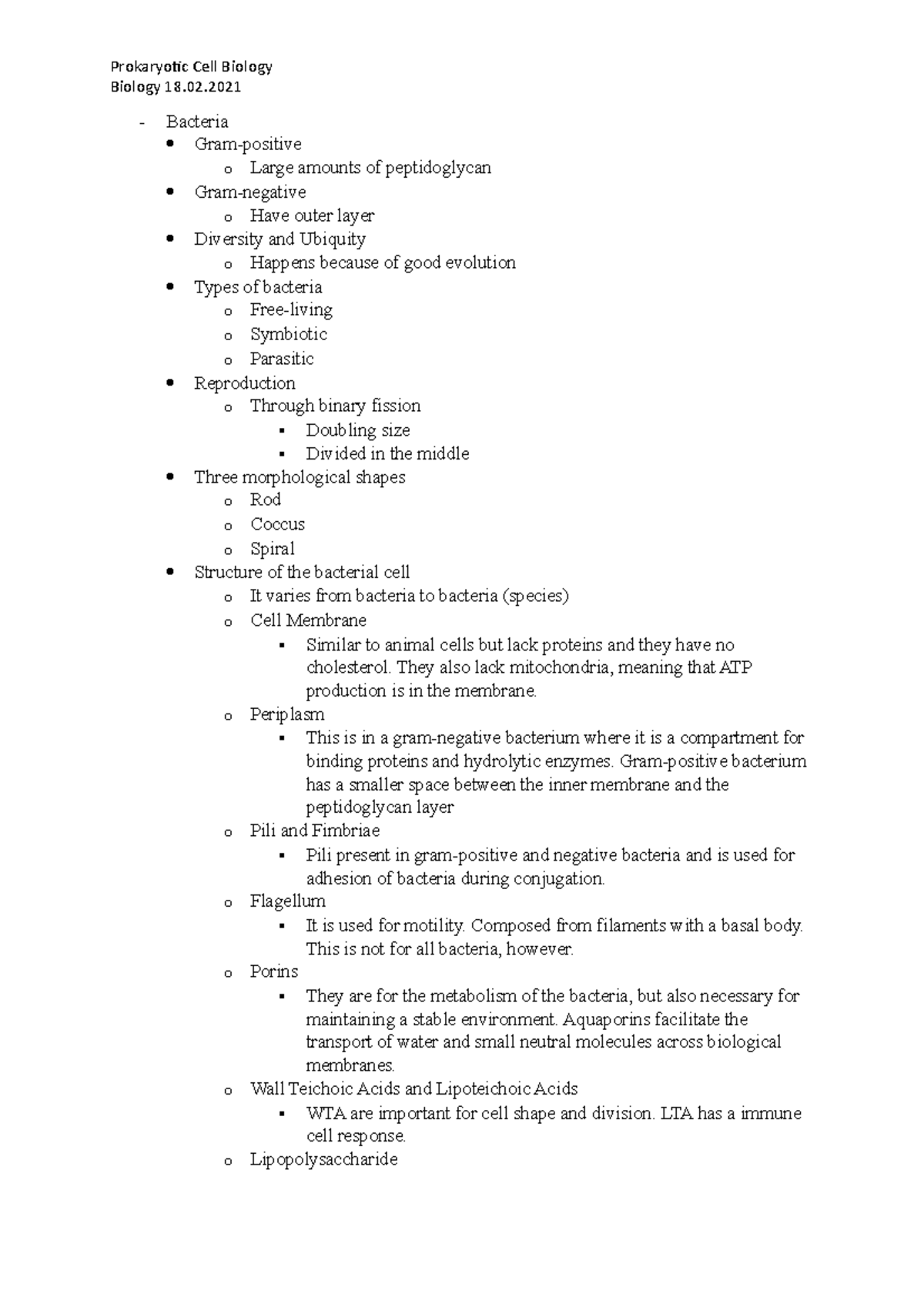 Bacteria - Bekterie - Prokaryotic Cell Biology Biology 18. - Bacteria ...