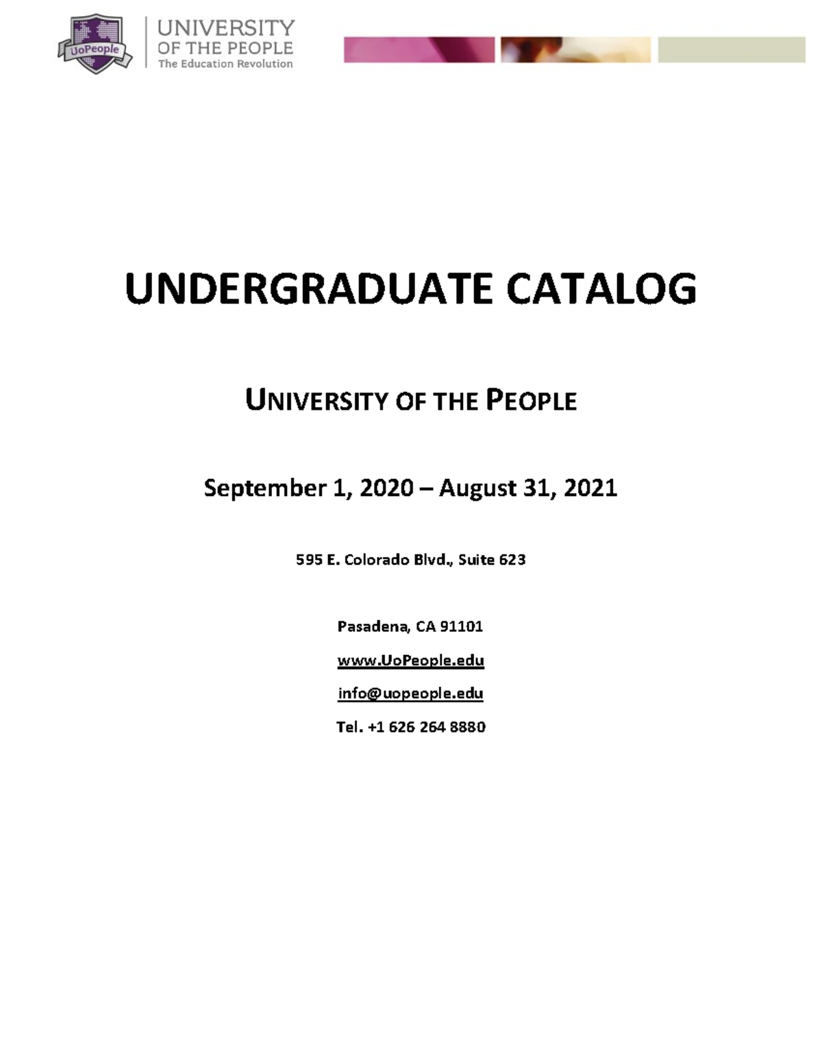 Clean UG Catalog AY2020 21 Addendum C 11 and furies. - UNDERGRADUATE ...