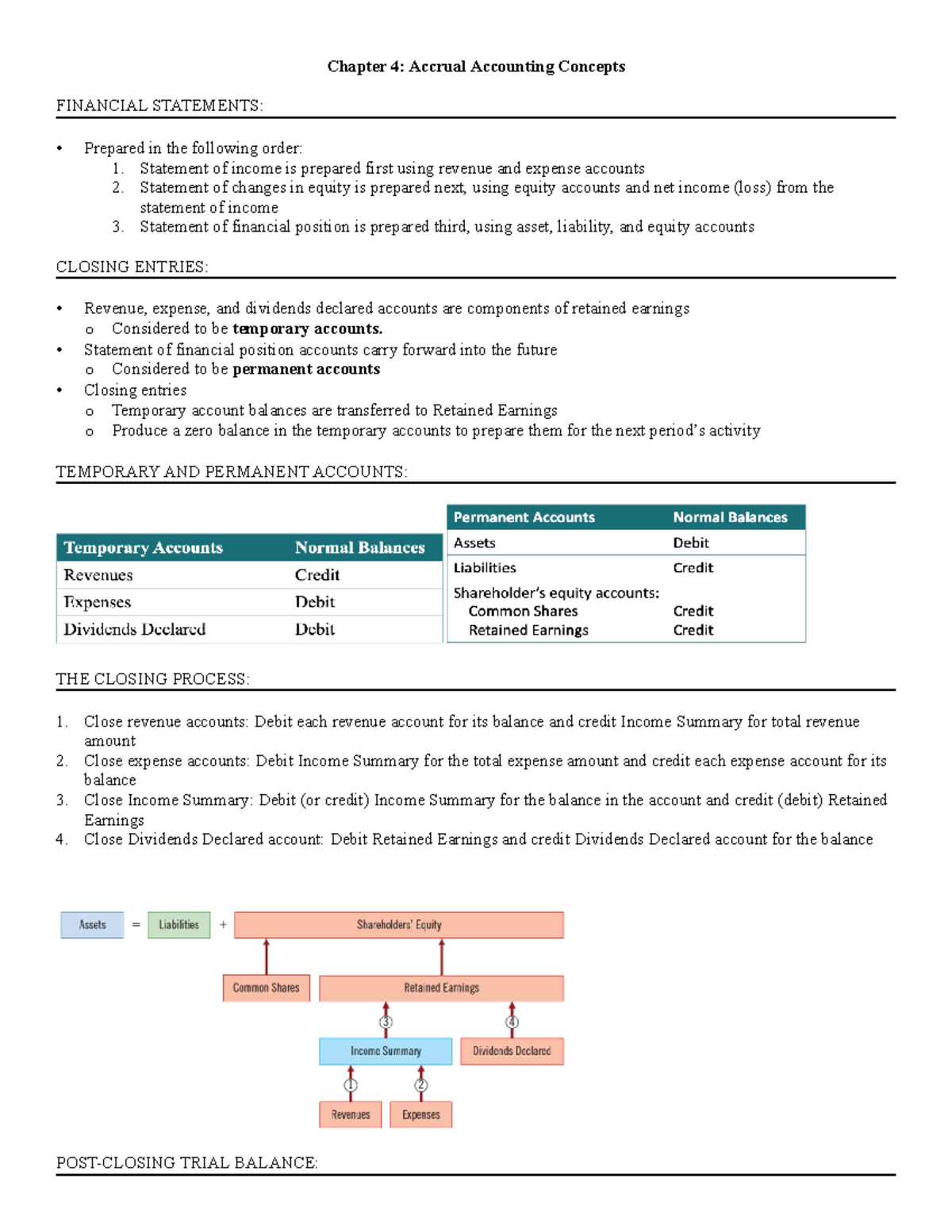 Chapter 4 ACC - class notes - Chapter 4: Accrual Accounting Concepts ...