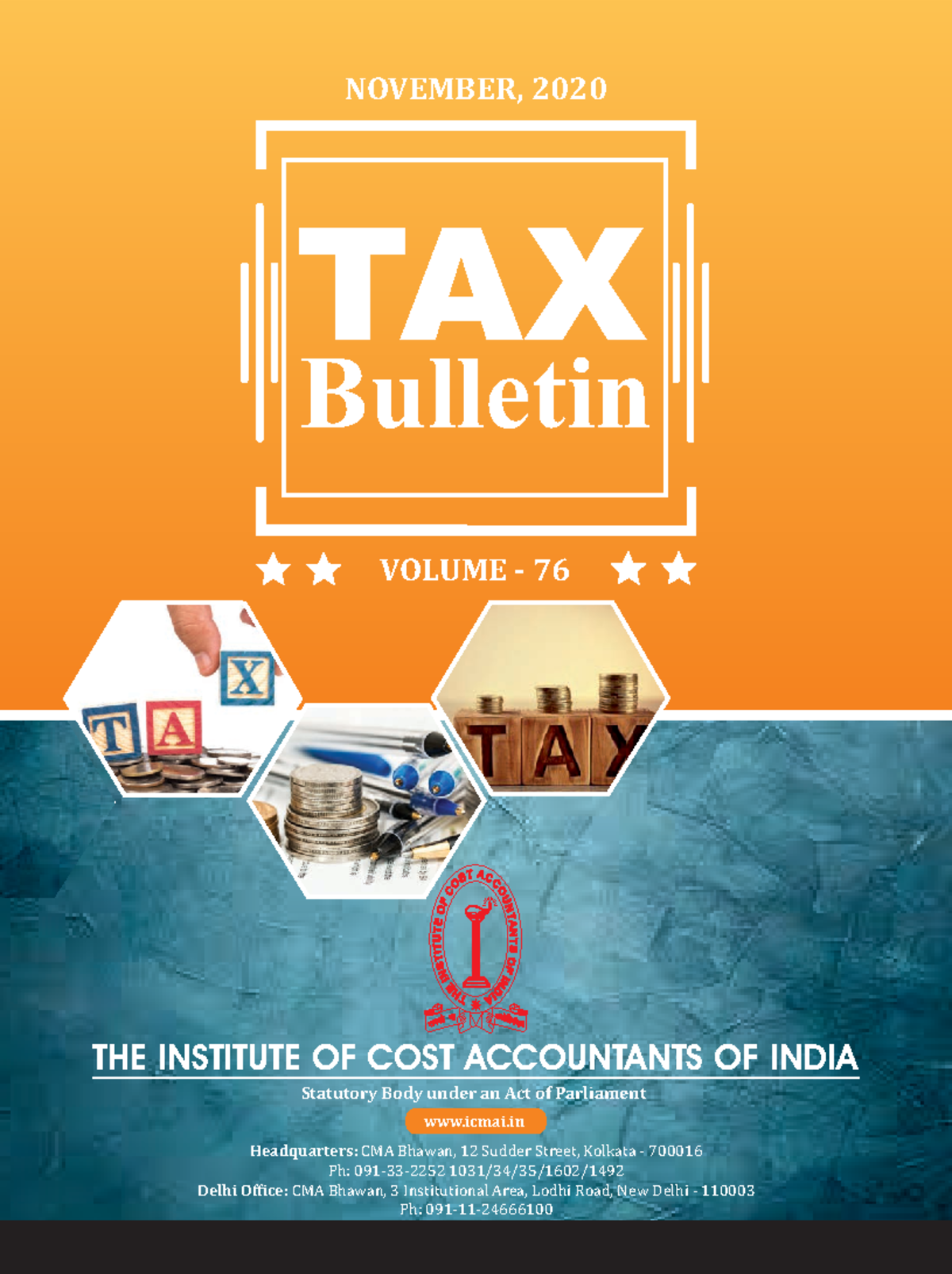 Tax Bulletin TAX BULLETIN - NOVEMBER, 2020 TAX Bulletin VOLUME 76 THE ...