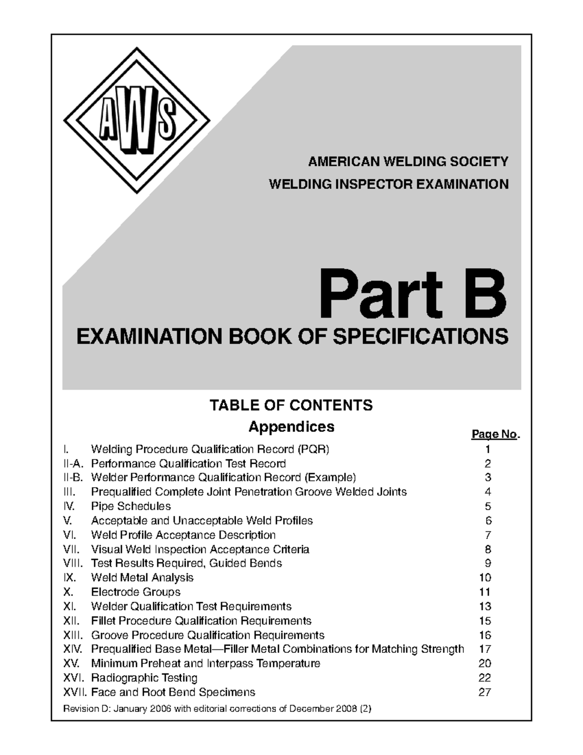 Book-of-Specs-Revision D - TABLE OF CONTENTS Appendices ####### Page No ...