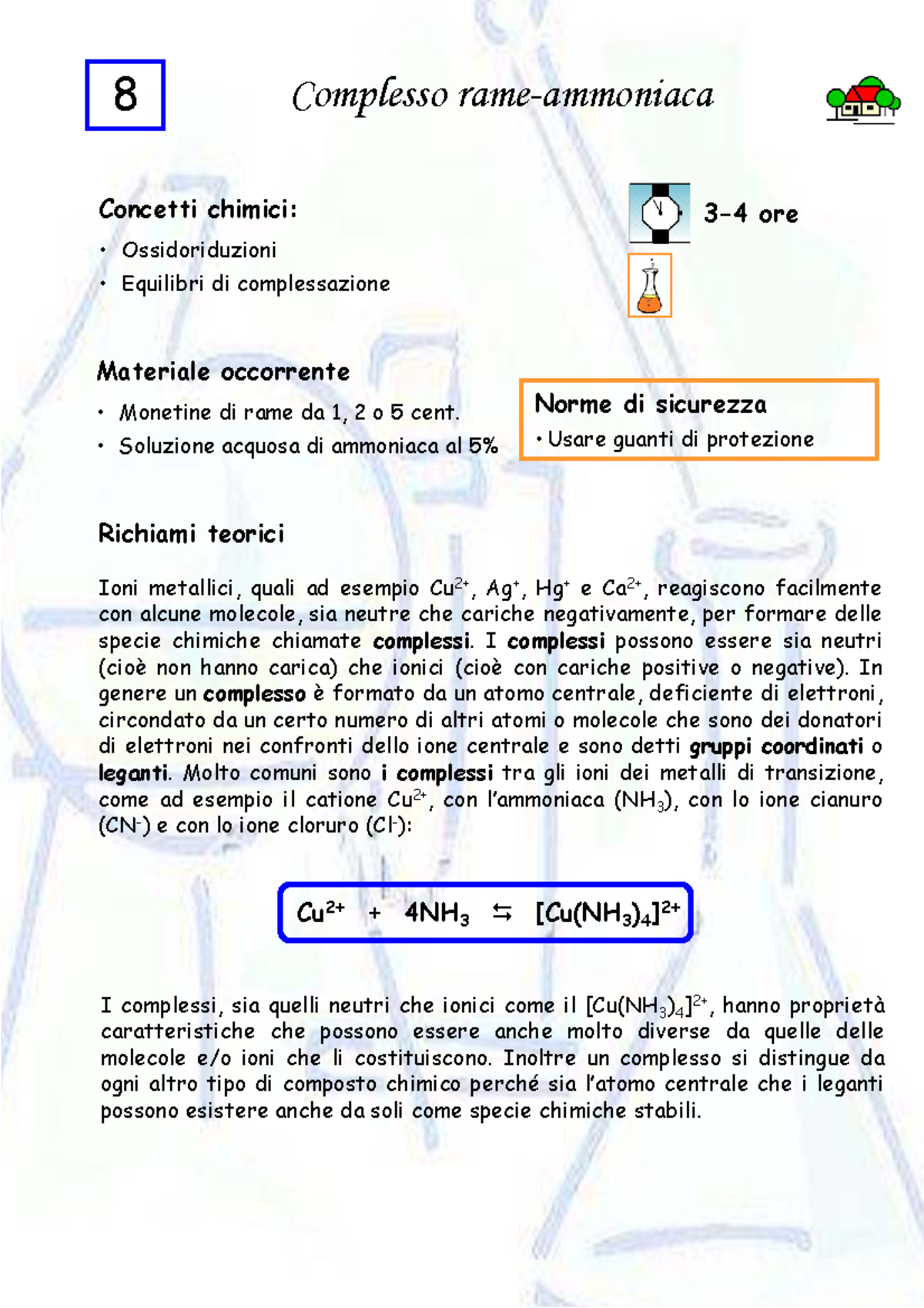 Complesso rame-ammoniaca - 8 Complesso rame-ammoniaca Concetti chimici ...