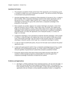 Tutorial 1 - Chapters 1&2: Ten Principles of Economics & Thinking like ...