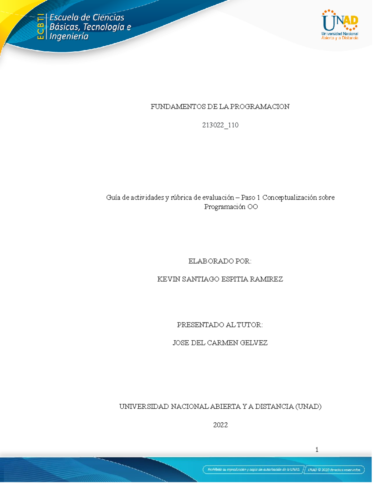 Guía de actividades y rúbrica de evaluación- kevin santiago espitia ...