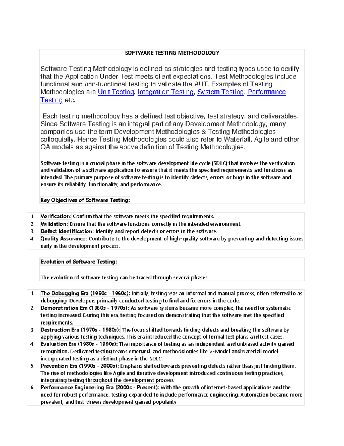 STM-UNIT-I-MCA - This is the pdf about software testing management unit ...