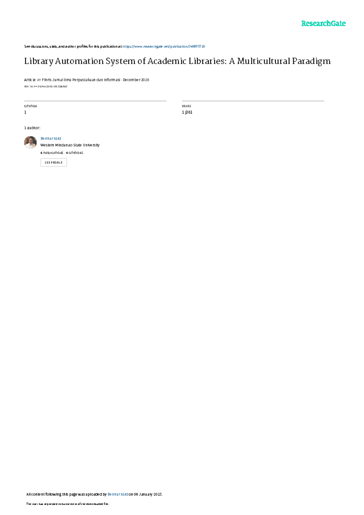 Library Automation System of Academic Libraries A - See discussions ...