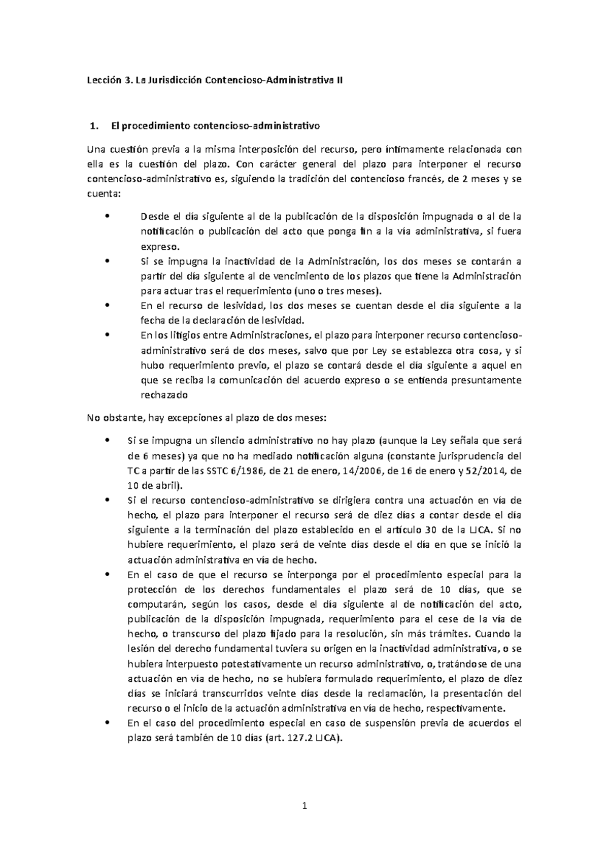 Lección 3 La Jurisdicción Contencioso-administrativa II 2022 - Lección 3. La Jurisdicción - Studocu