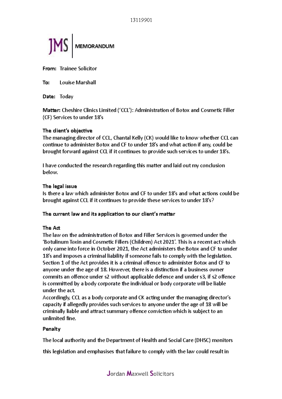 Jordan Maxwell Memorandum Template 12341 - MEMORANDUM From: Trainee ...