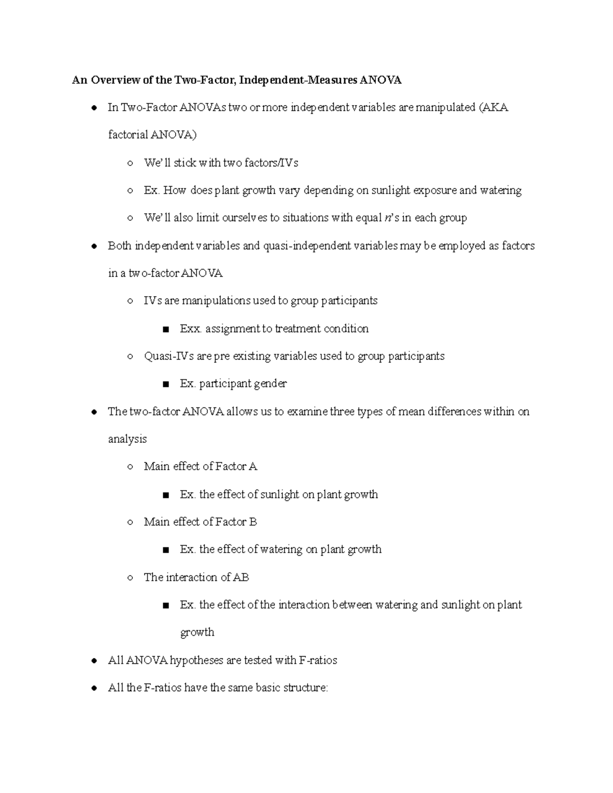 Two Factor Anova An Overview Of The Two Factor Independent Measures