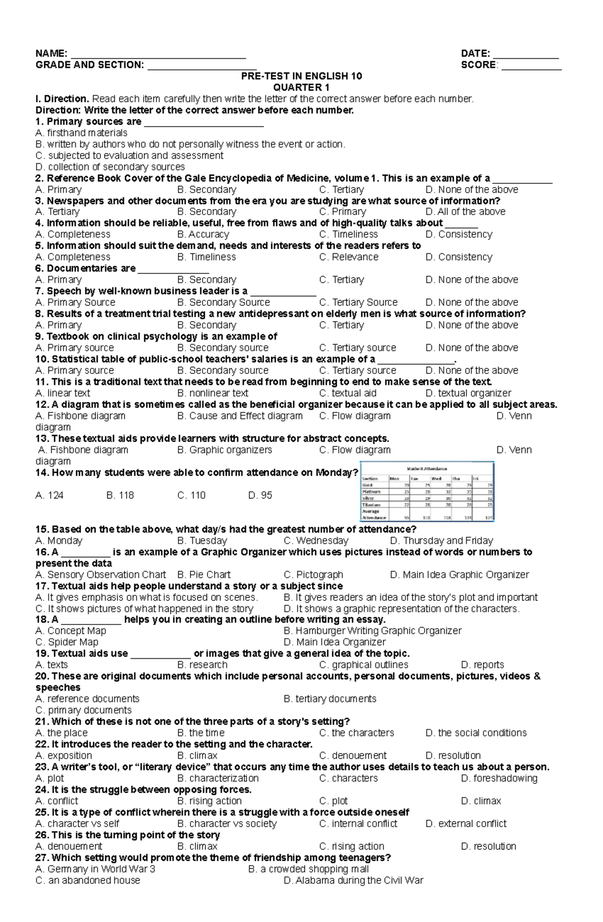 English 10 - assessment - NAME: ________________________________ DATE ...