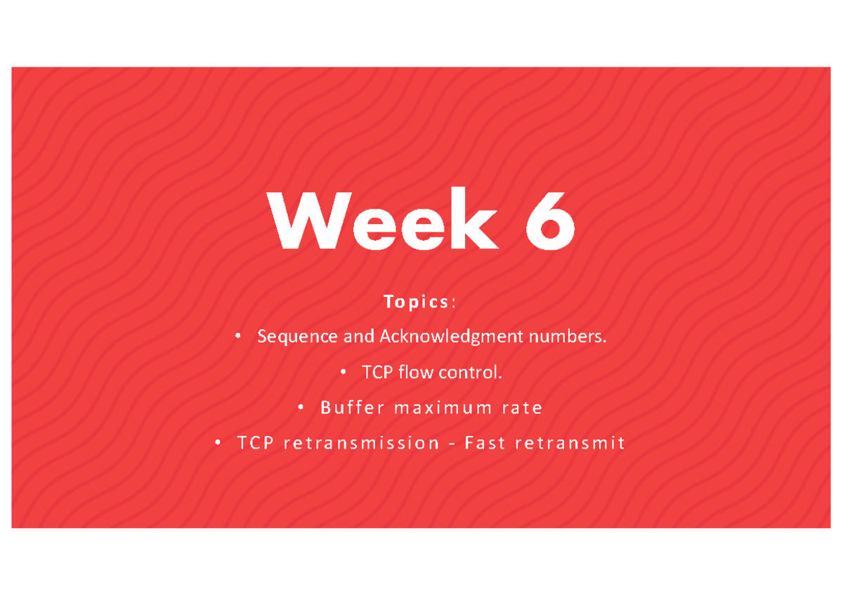 W6 Tutorial Slides - ASMA-7 - Week 6 To p i c s : • Sequence and ...