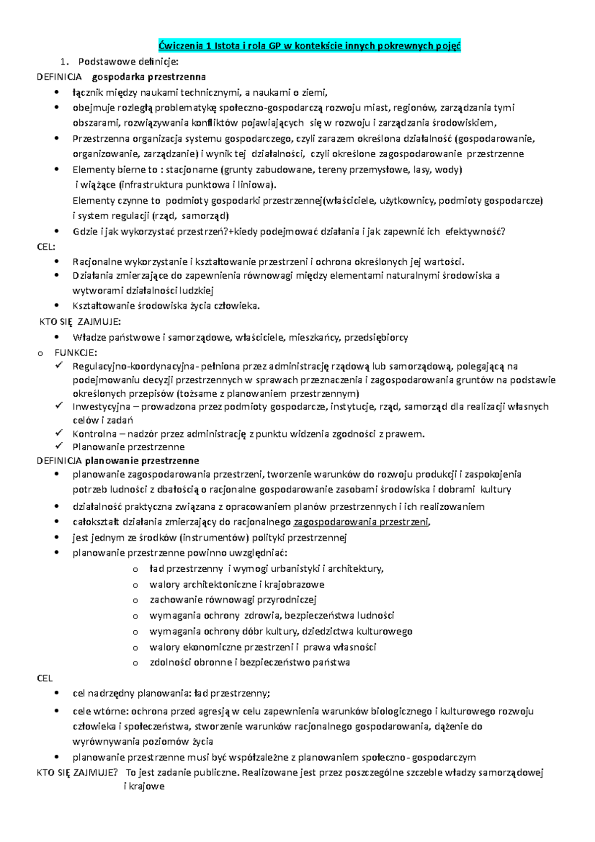 GP-skrypt - Notatki ze skryptu z ćwiczeń przydatne na kolosa ...