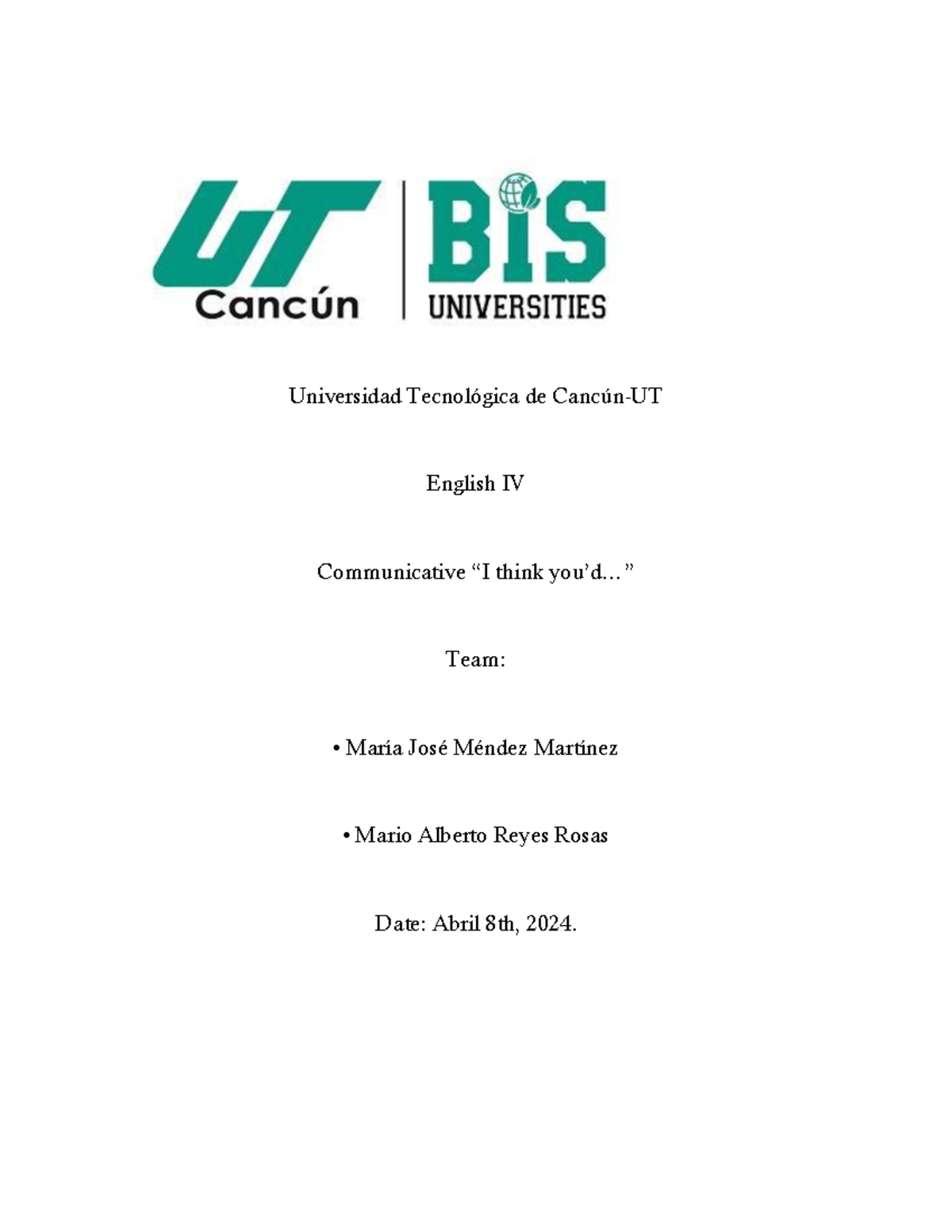 Exam, English. - práctica de trabajo - Universidad Tecnológica de ...