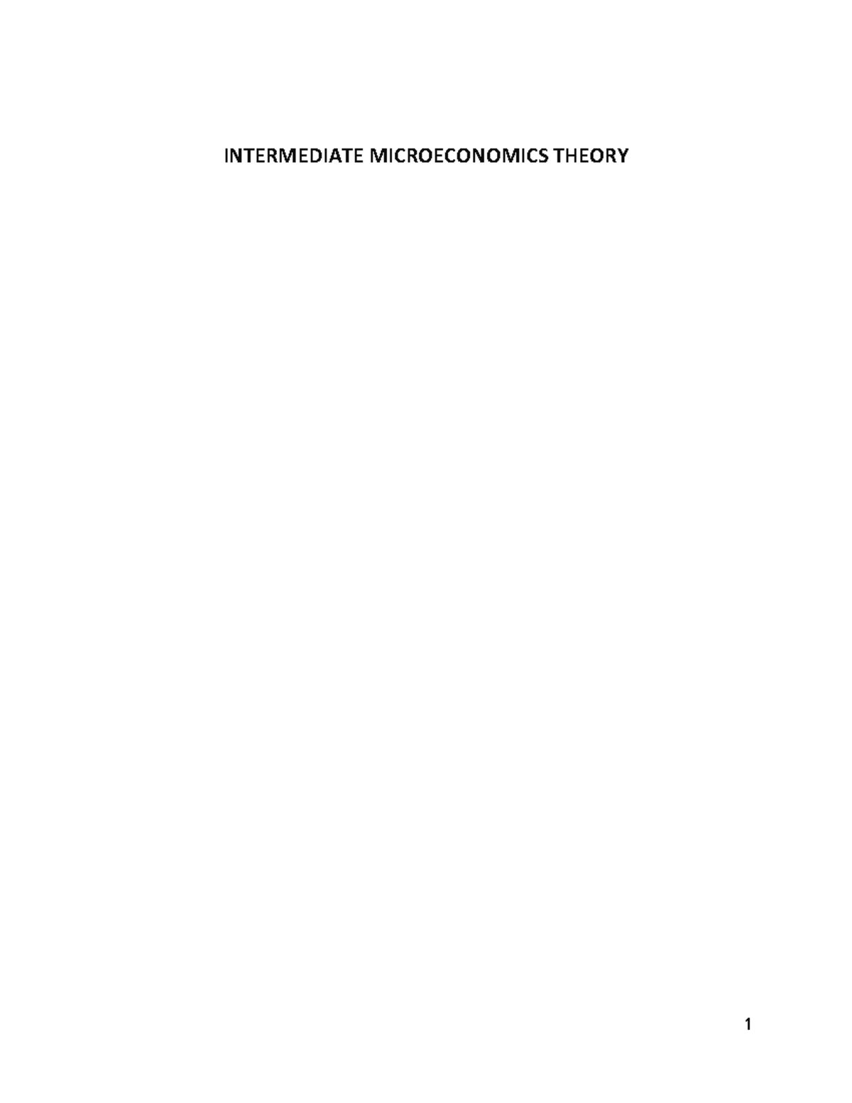 Intermediate Microeconomic Theory Notes pdf - INTERMEDIATE ...
