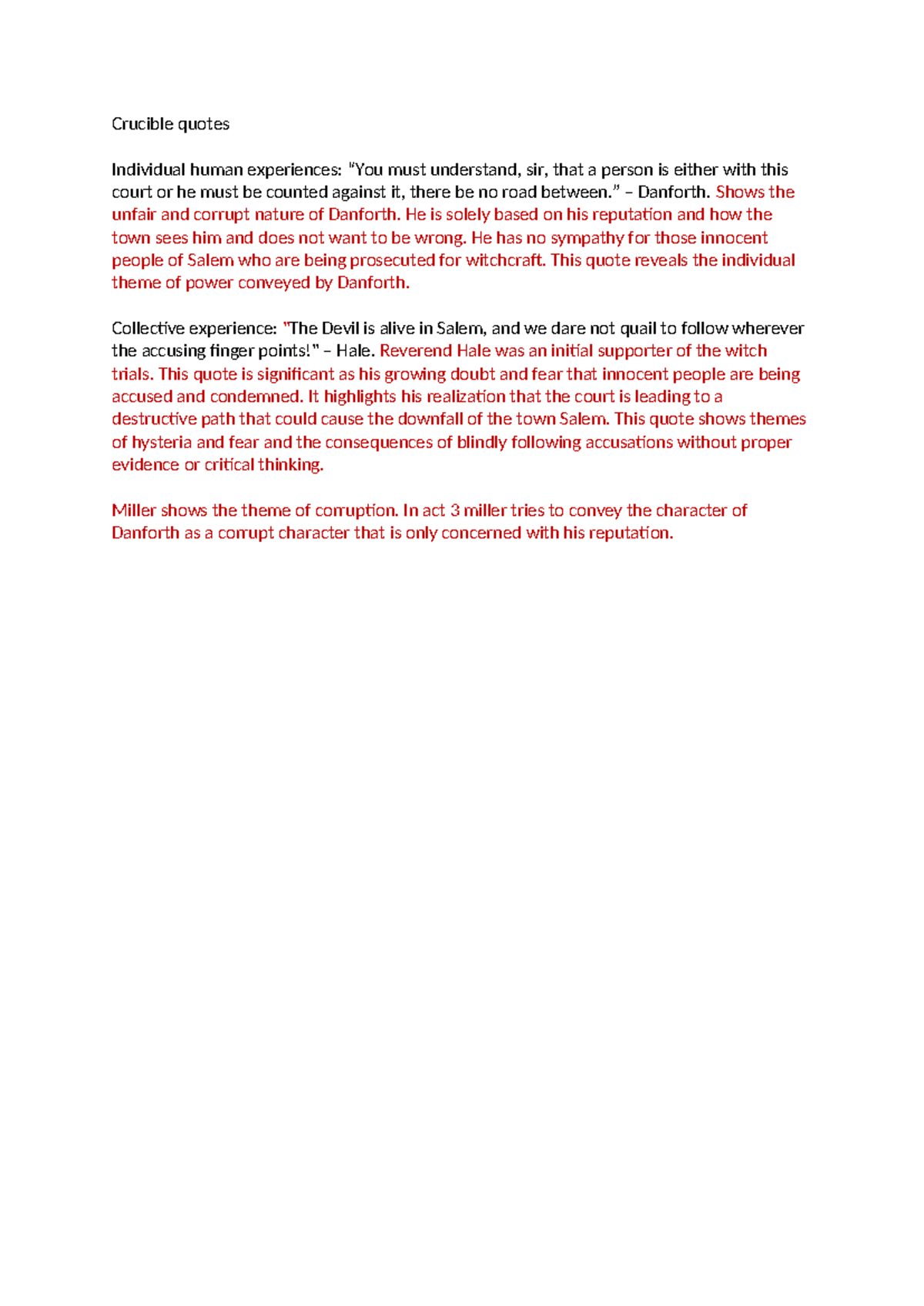 Crucible quotes - yup - Crucible quotes Individual human experiences ...