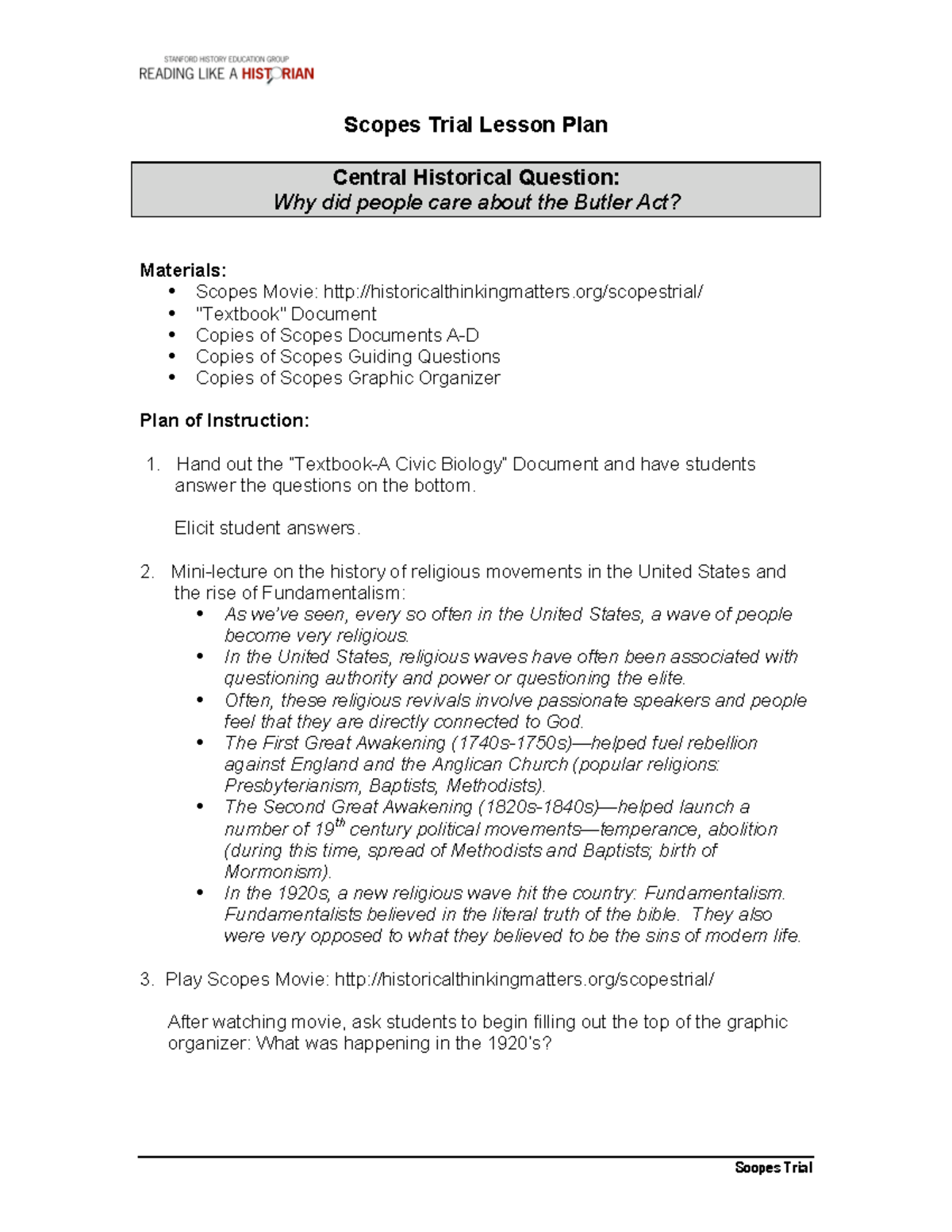 SHEG-Scopes Trial Lesson Plan - Scopes Trial Lesson Plan Central ...