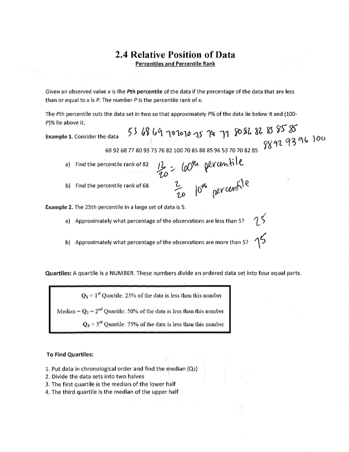 2.4 and 2.5 NEW Completed - STAT 1222 - Studocu