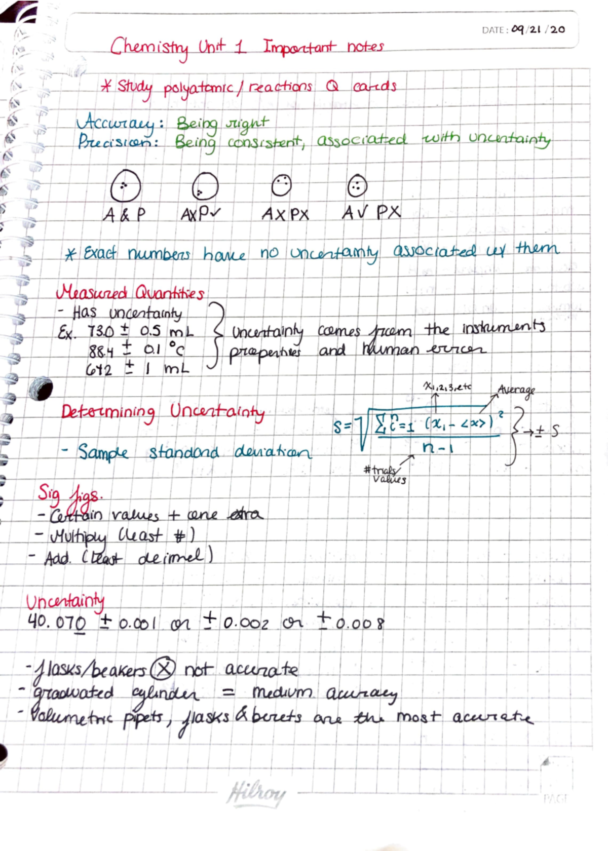 Unit 1 notes - 0,1\TE: Dq/ 21 / 10 Ch i Unif- :1 I~tant nor I. /(9-i ...