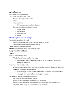 Biology 104 notes - general bio - General Biology Connections How are ...
