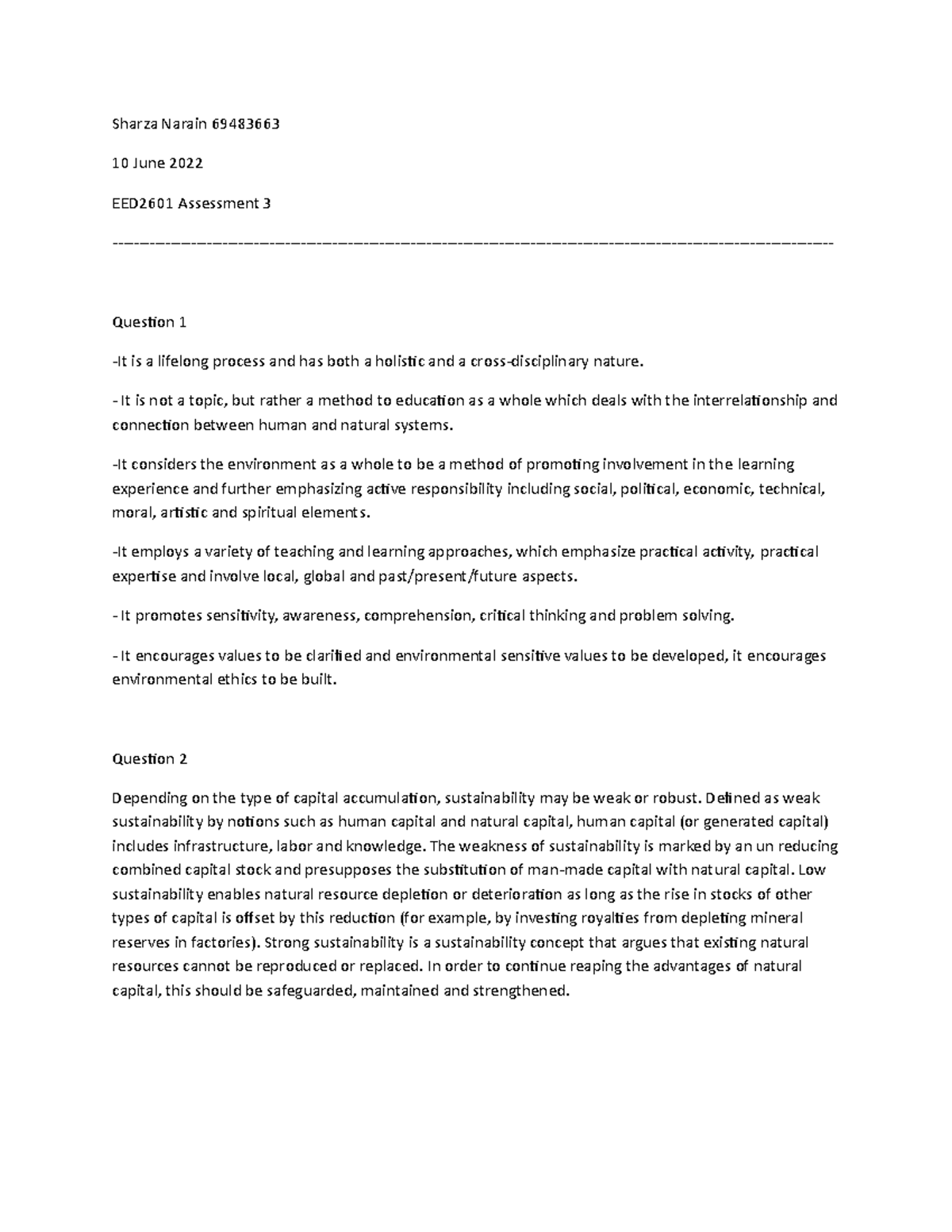 EED2601 Assessment 3 - Completed assignment - Sharza Narain 69483663 10 ...