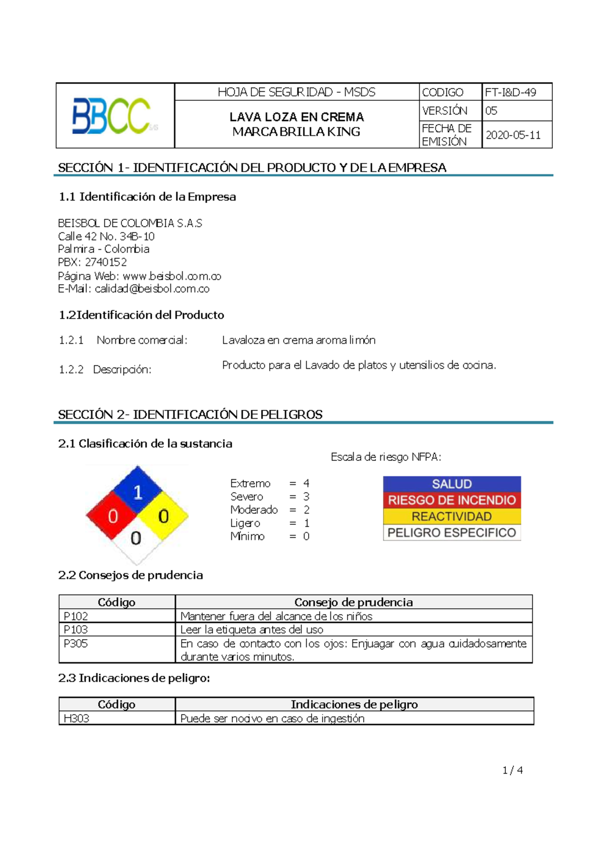 HDS Crema Lavaloza Brilla KING 500 GRS - LAVA LOZA EN CREMA MARCA ...