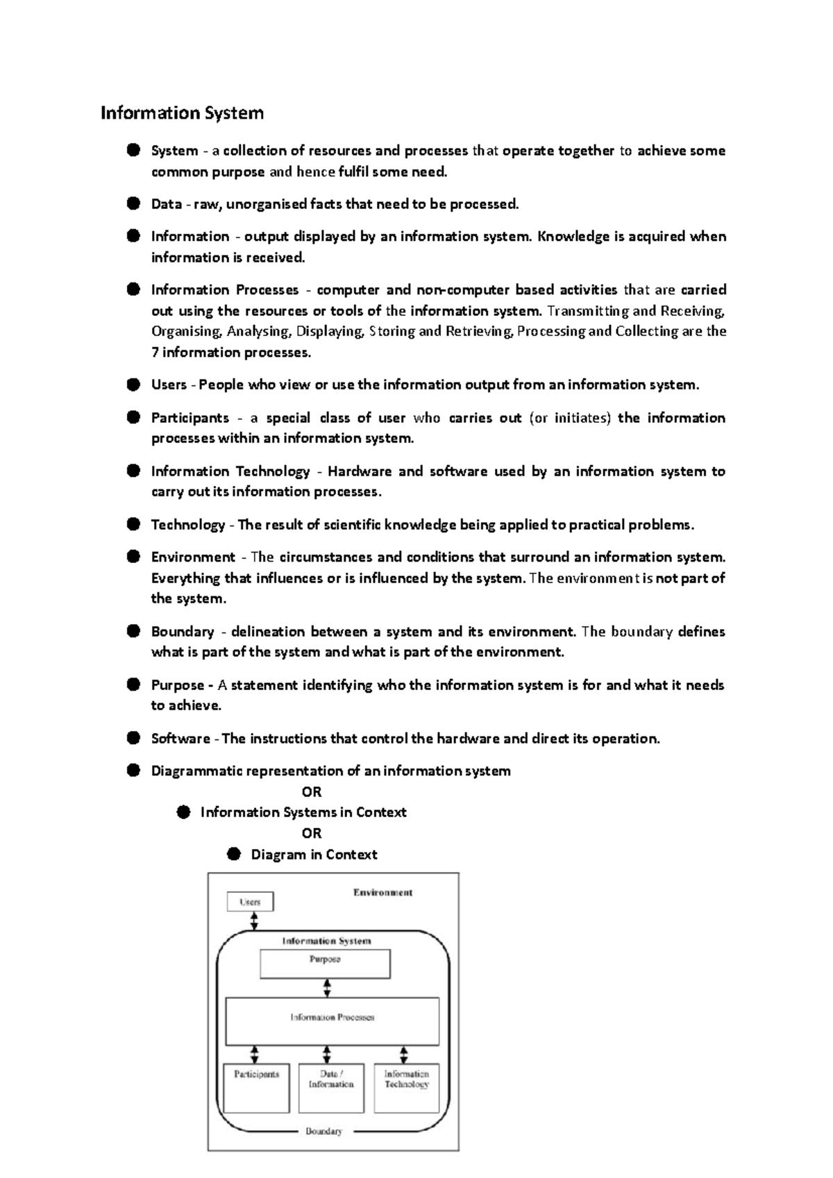 2015 Information Processes and Technology Notes - Information System ...